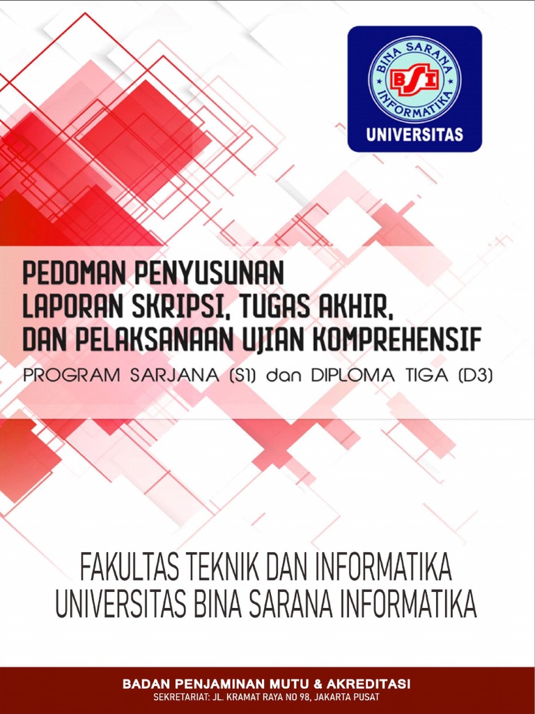 Pedoman Lap Skripsi TA UBSI FTI Periode 1 2021 | PDF