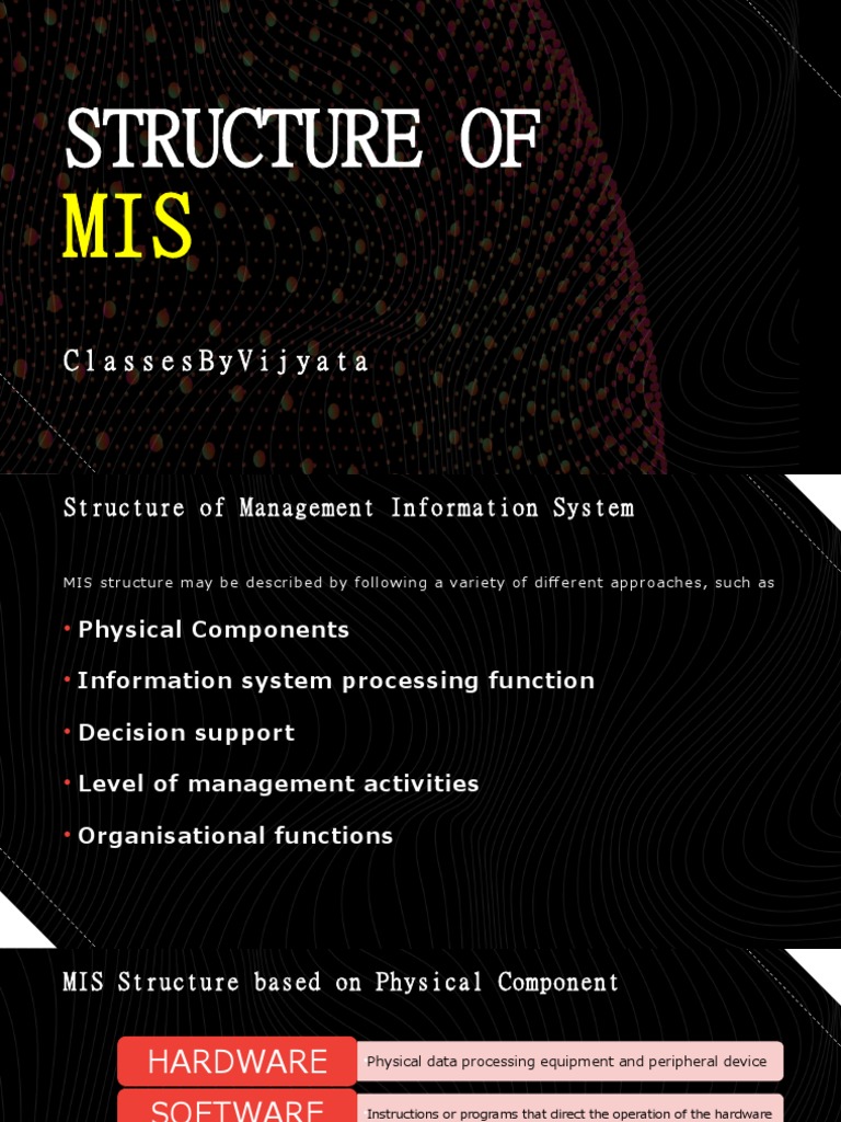 Structure of Mis | PDF | Information System | System