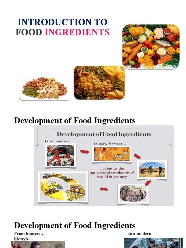 Lecture 1 - Introduction To Food Ingredients | PDF | Fruit Preserves ...