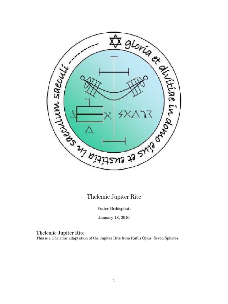 Thelemic Jupiter Rite - Frater Brihisphati - (2016) | PDF | Jupiter ...