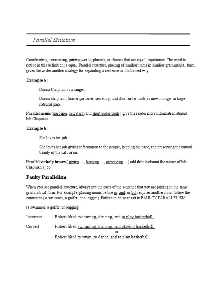 Mastering Parallel Structure in Writing | PDF | Language Arts & Discipline