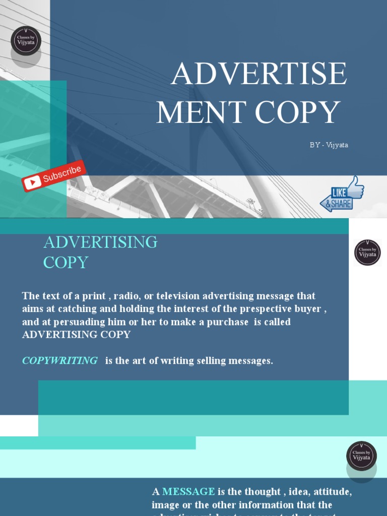 Advertise Ment Copy: BY - Vijyata | PDF | Copywriting | Advertising