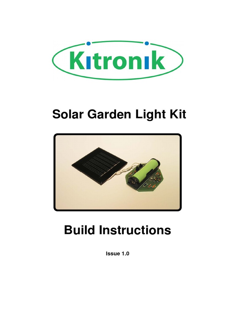 2134 - Solar Garden Light Build Instructions V1.0 | PDF | Printed ...