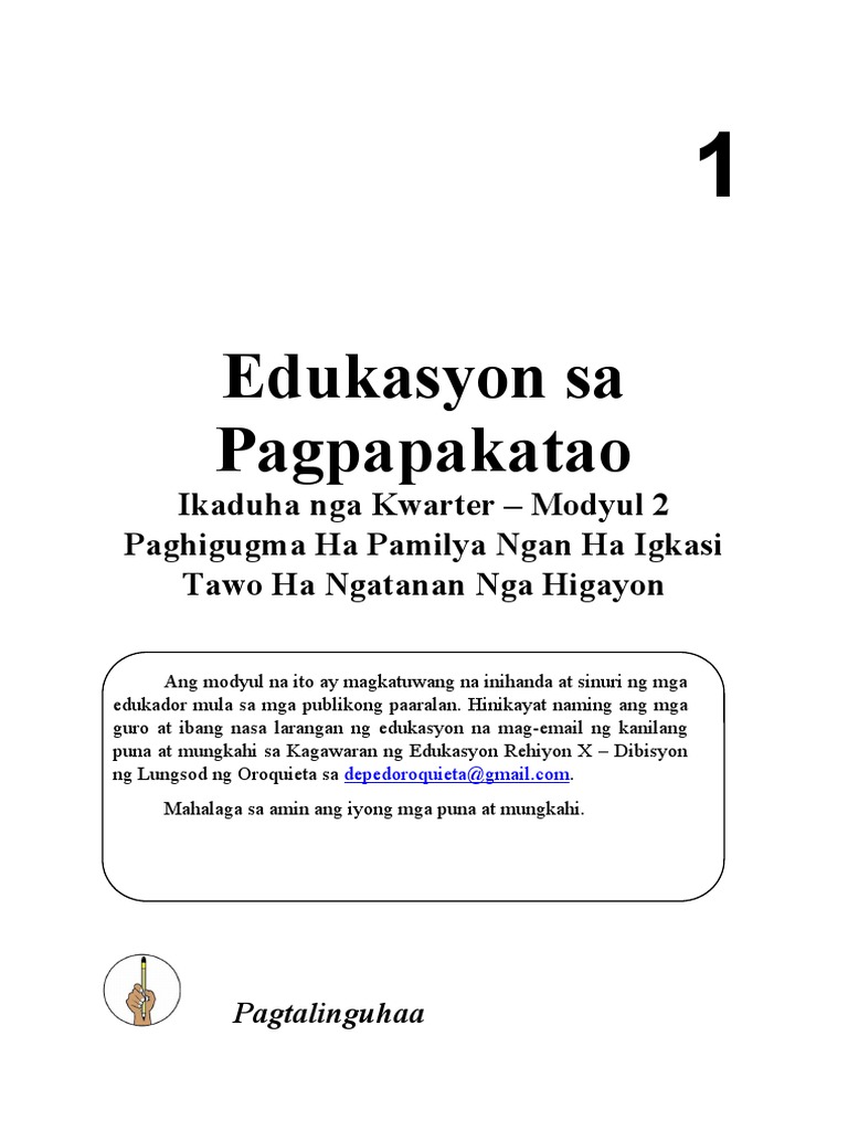 Esp1 Q2 Module 2 W3 W4 | PDF