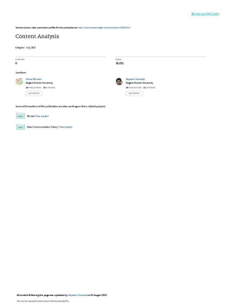 Content Analysis in Communication Research | PDF | Qualitative Research ...