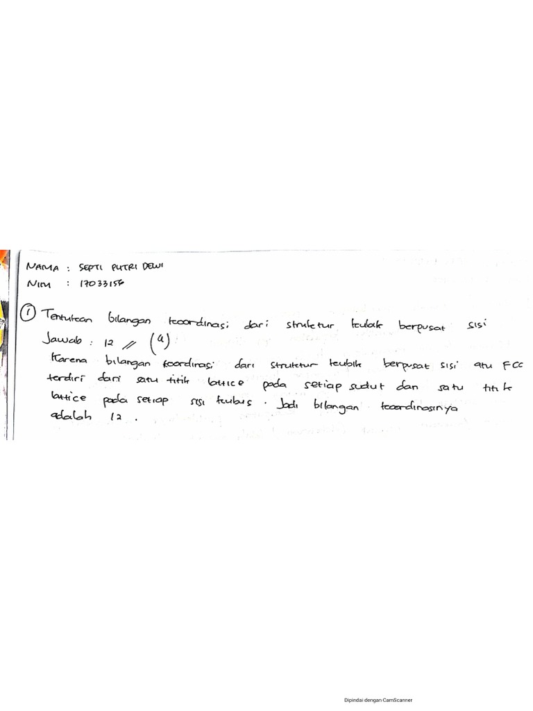 Septi Putri Dewi (17033156) - UTS Fisika Zat Padat | PDF