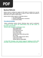 System Refresh Basis Activities | PDF | Databases | Backup