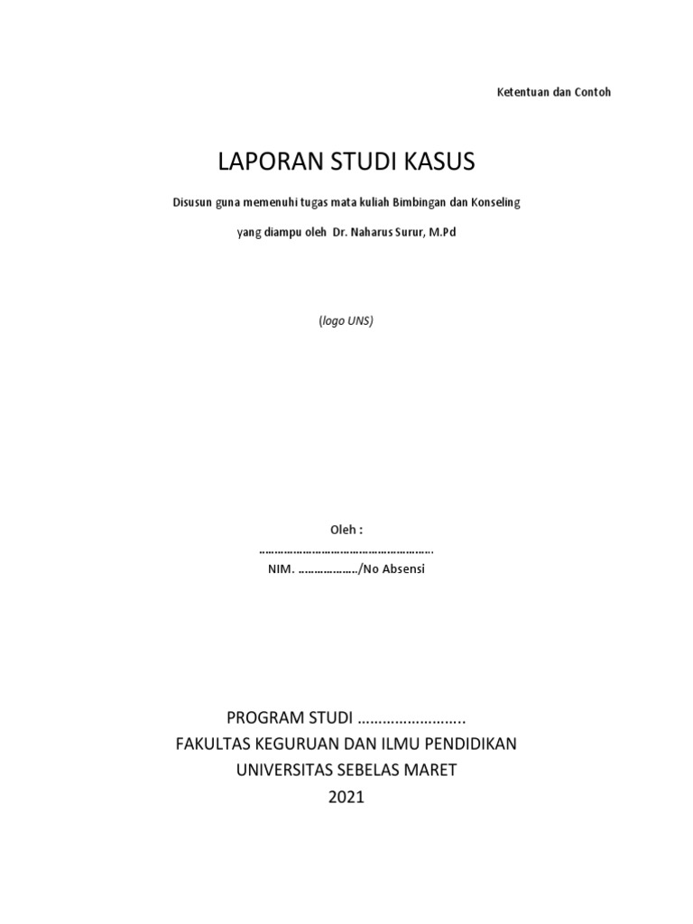 Laporan Studi Kasus | PDF