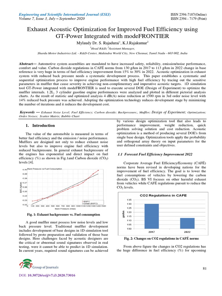 GT-Power Integrated With ModeFRONTIER | PDF | Fuel Efficiency | Mathematical Optimization