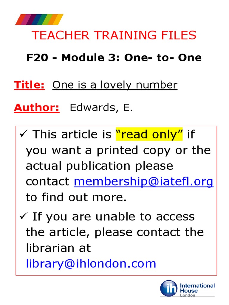 One-to-One English Lesson Planning | PDF | Vocabulary | Teachers