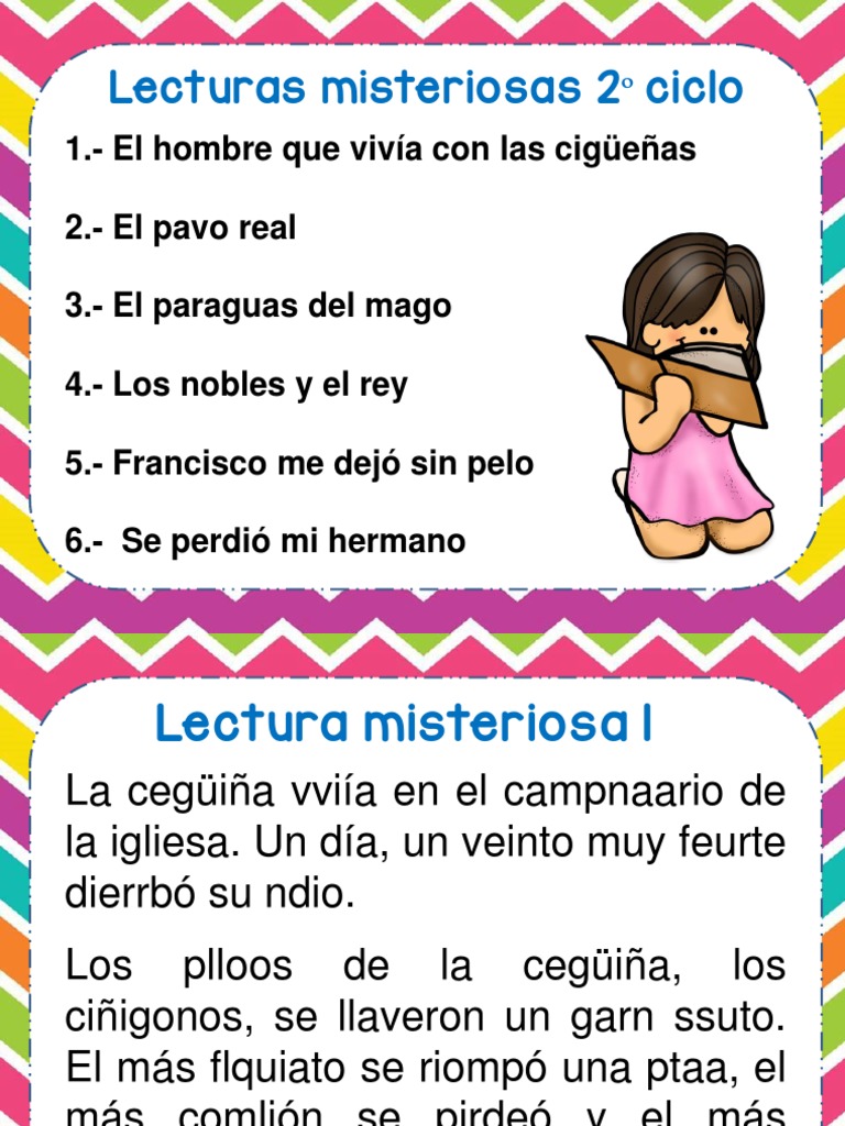 Mejoramos La Velocidad Lectora Con Lecturas Misteriosas 2º Ciclo | PDF