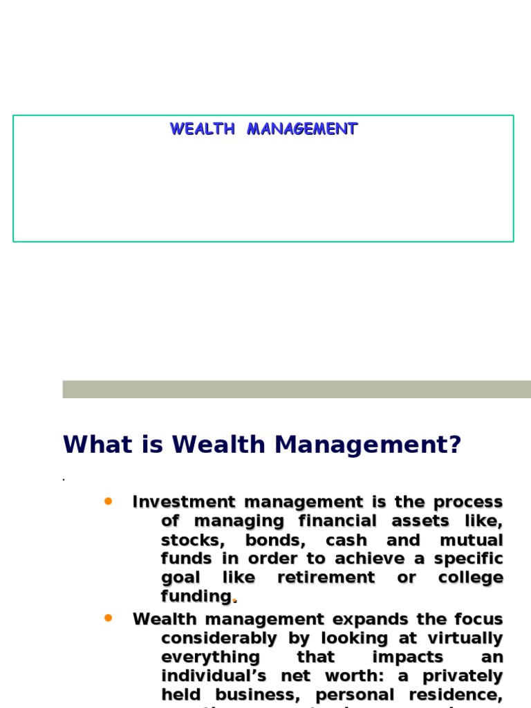 Wealth Management Overview and Strategies | PDF | Wealth Management | Banks