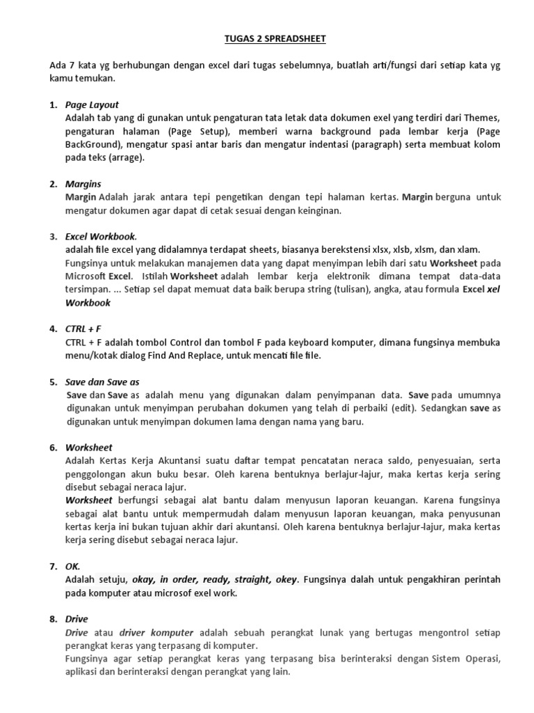 TUGAS 2 SPREADSHEET Fix | PDF