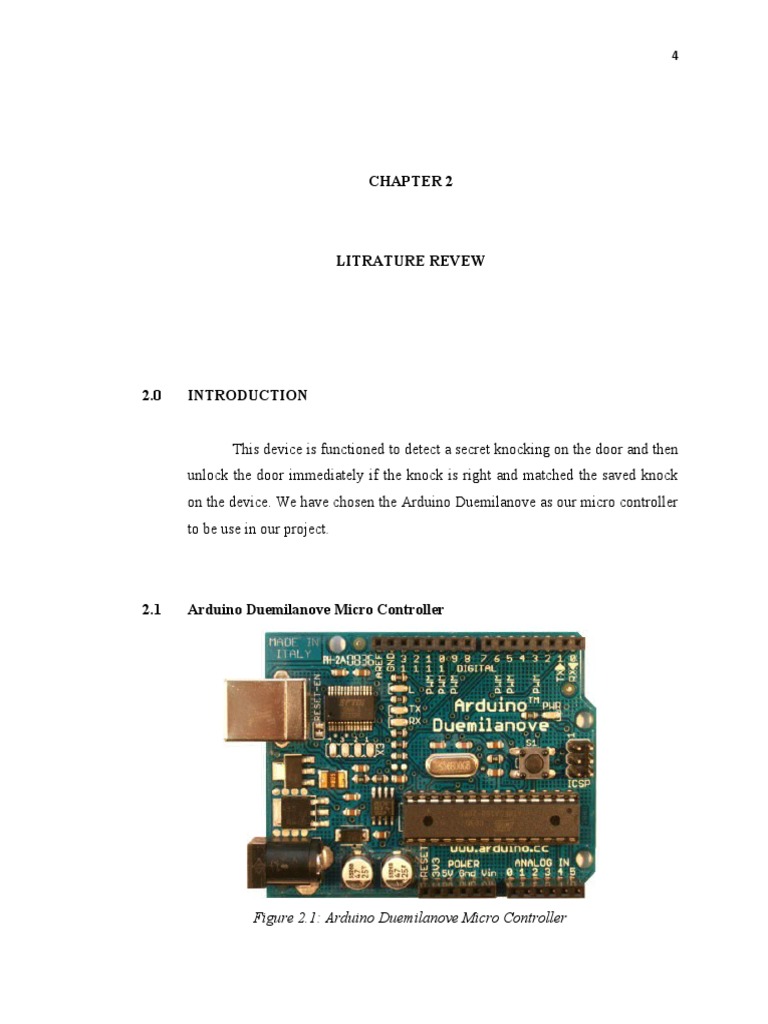 Chapter 2 Liturature Review | PDF | Arduino | Bipolar Junction Transistor