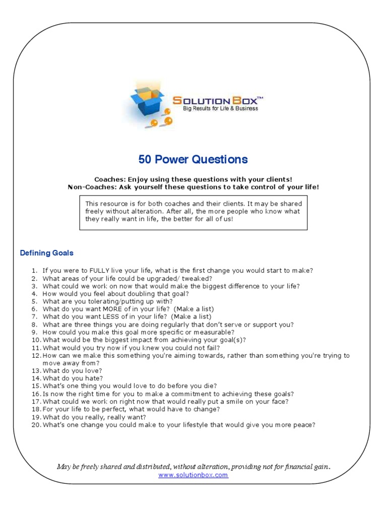 50 Powerquestions 1 | PDF | Computers