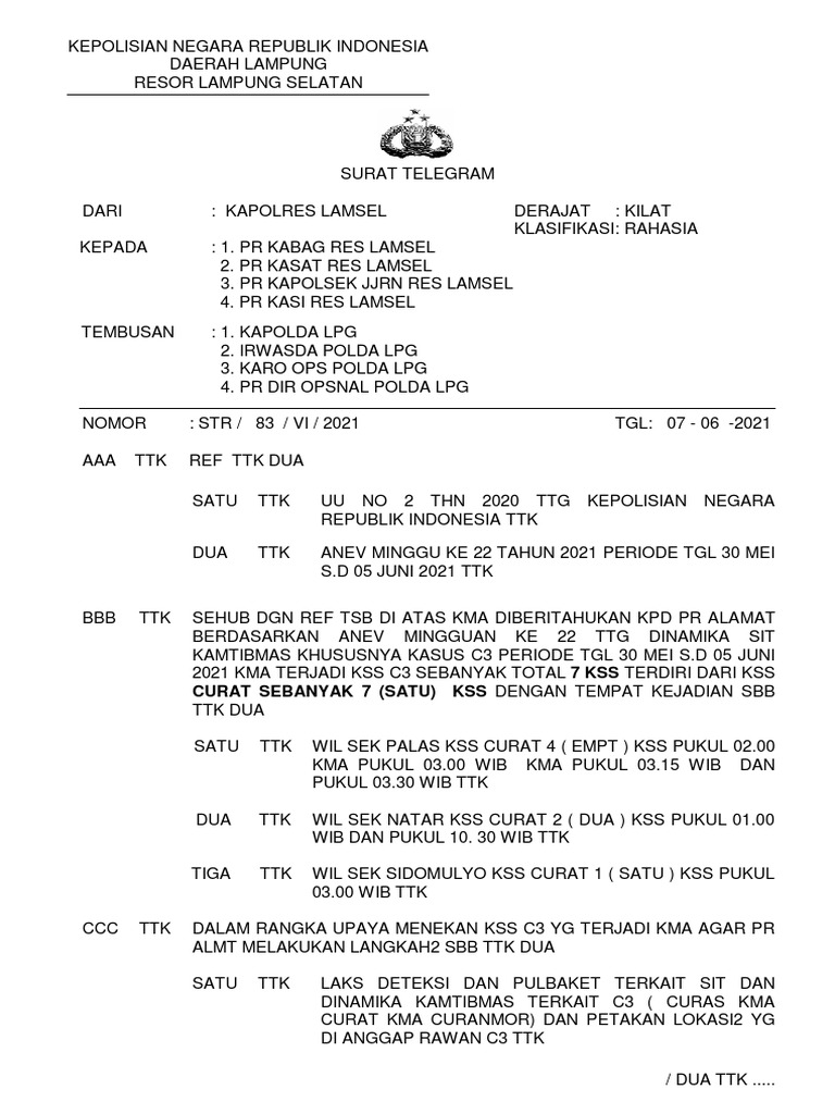 STR Jukrah Anev Minggu Ke 22 Bulan 30 Mei SD 05 Juni 2021 | PDF
