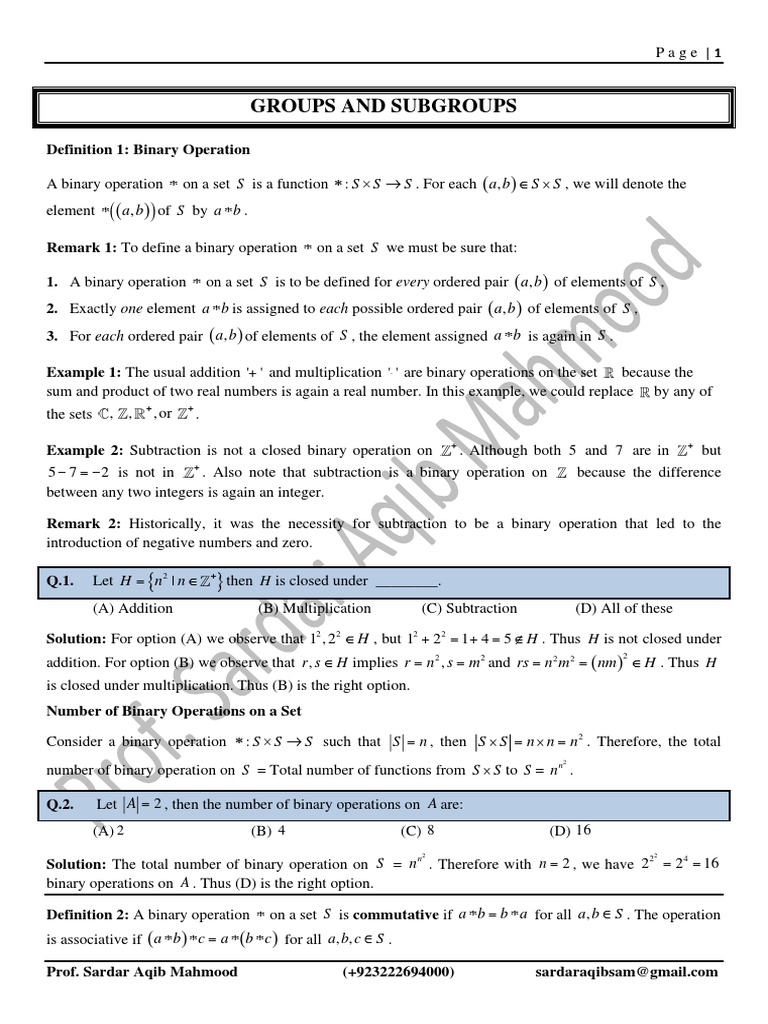 Abstract Algebra | PDF | Group (Mathematics) | Matrix (Mathematics)