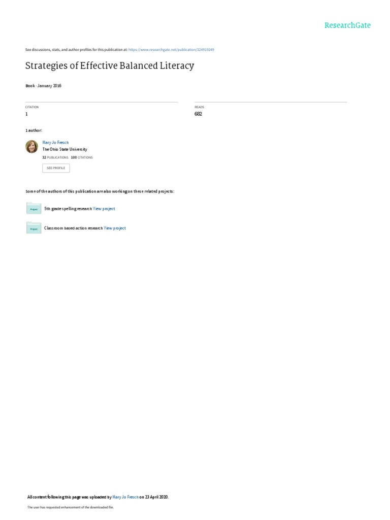 Balanced Literacy Sample | PDF | Text | Cognitive Science