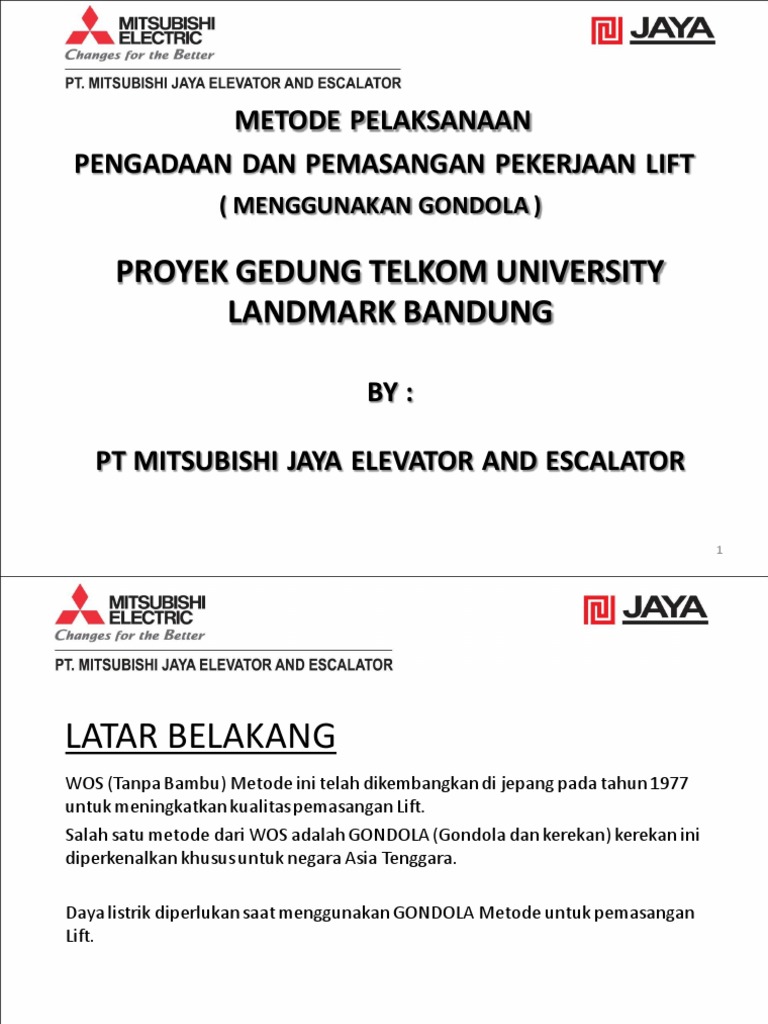 Metode Pemasangan Lift Passengger DGN Gondoal | PDF