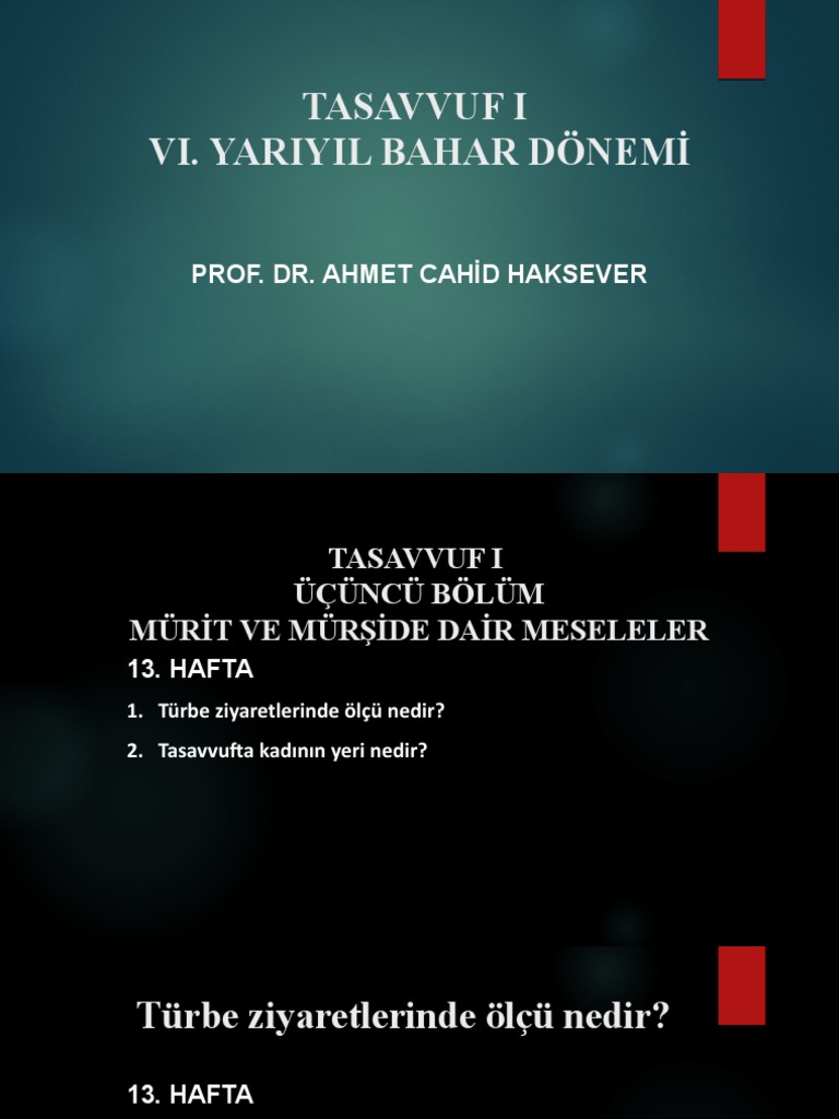 Tasavvuf I 13. Hafta | PDF