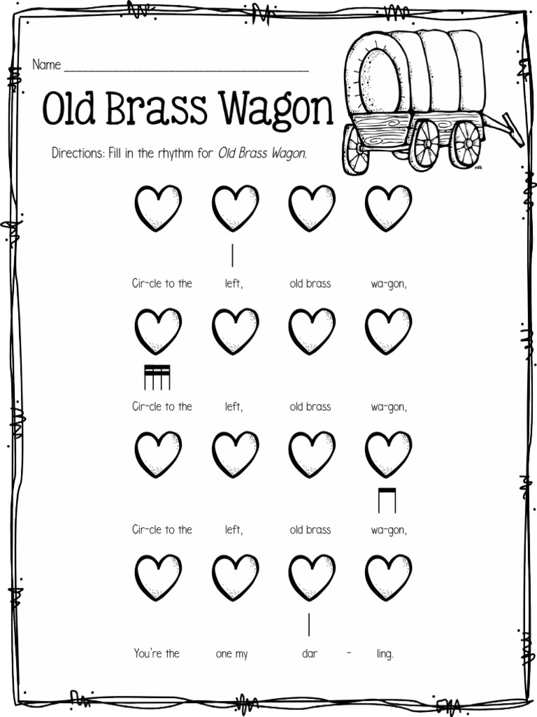 Old Brass Wagon Fill in The Rhythm Level 1 (Hearts) | PDF