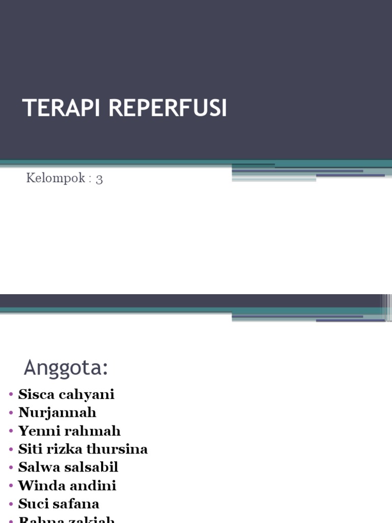 Terapi Reperfusi untuk Serangan Jantung | PDF
