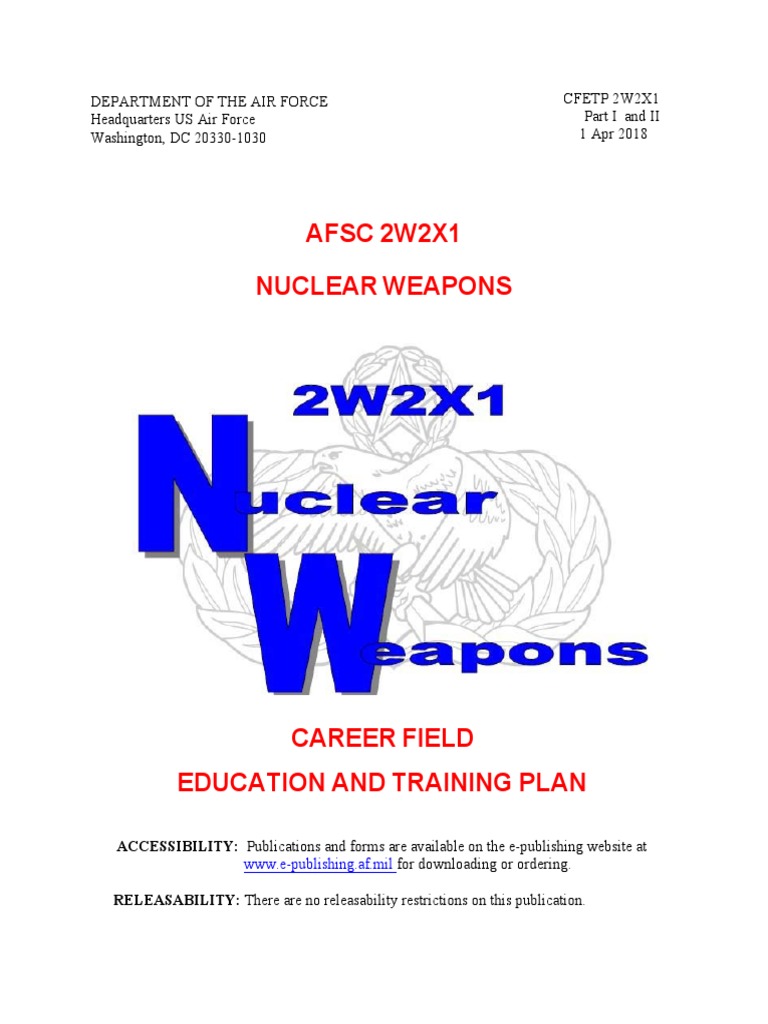 Afsc 2W2X1 Nuclear Weapons | PDF | United States Air Force ...