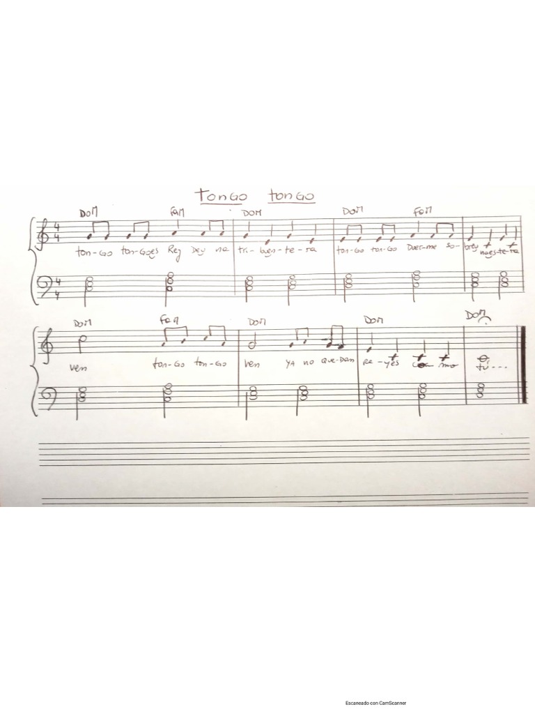 Partitura Tongo Tongo | PDF