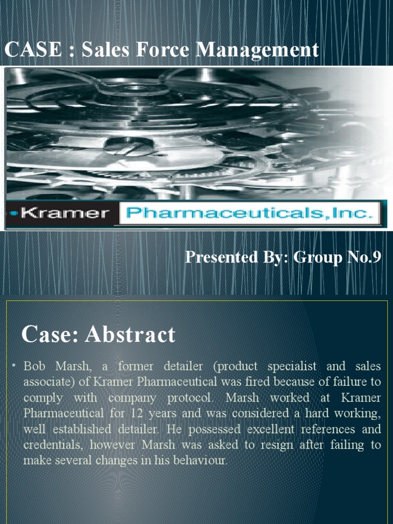 Sales Force Management Case Study: Bob Marsh | PDF | Sales | Business