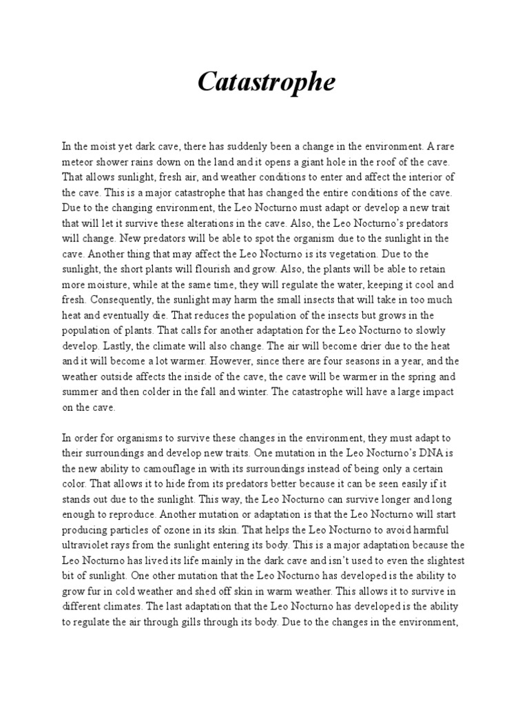 Evolution - Building Beasts - Catastrophe | PDF | Atmosphere Of Earth ...