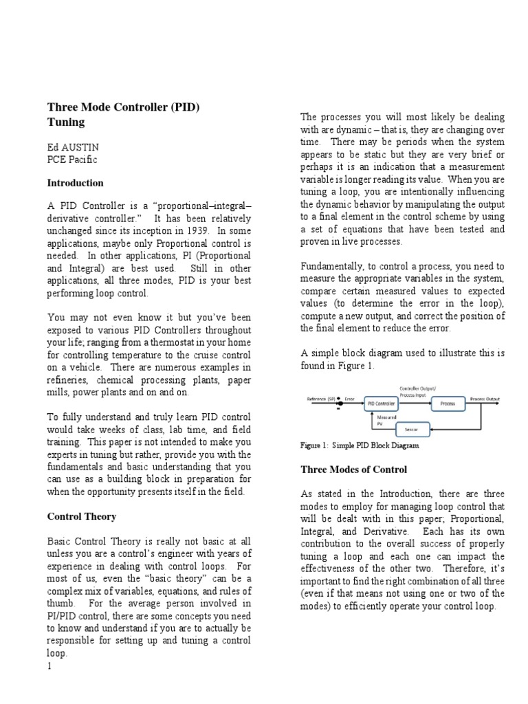 20a Three Mode PID Control Austin | PDF | Control Theory | Control ...