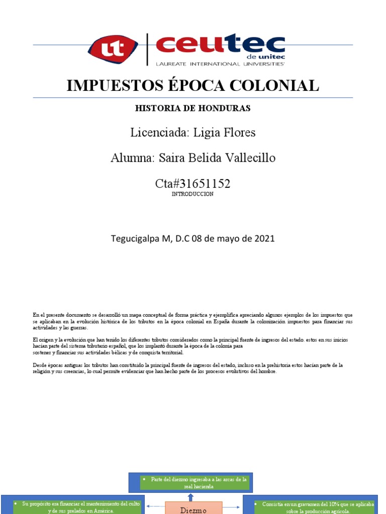 Impuestos de La Epoa Colonial | PDF | Nueva españa | Diezmo