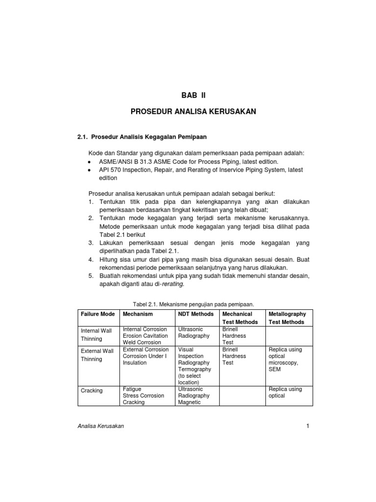 02 - Prosedur Analisa Kerusakan | PDF