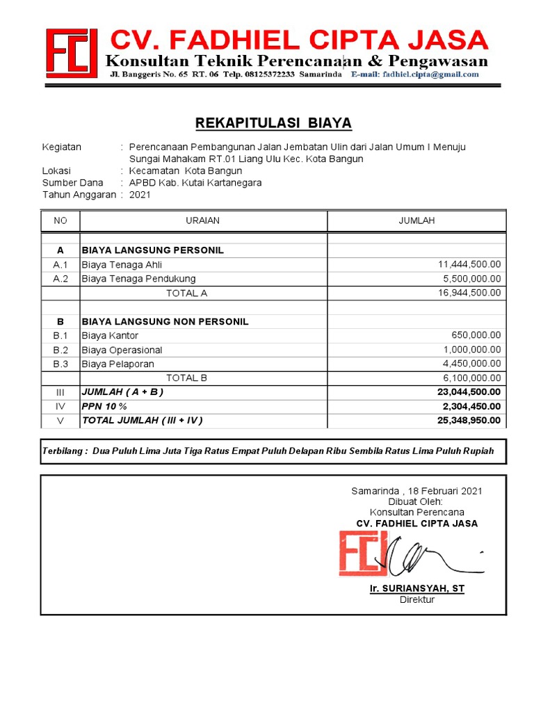 Daftar Kuantitas Dan Harga | PDF