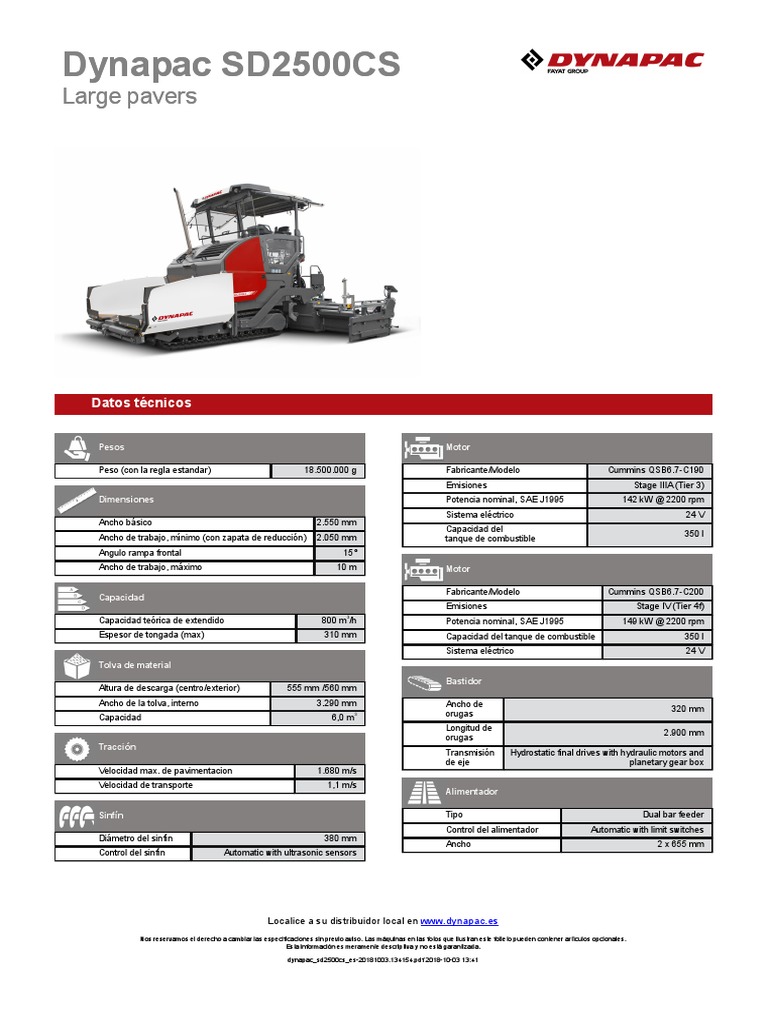 Dynapac sd2500cs Es-20181003.134154 | PDF | Vehículos | Física