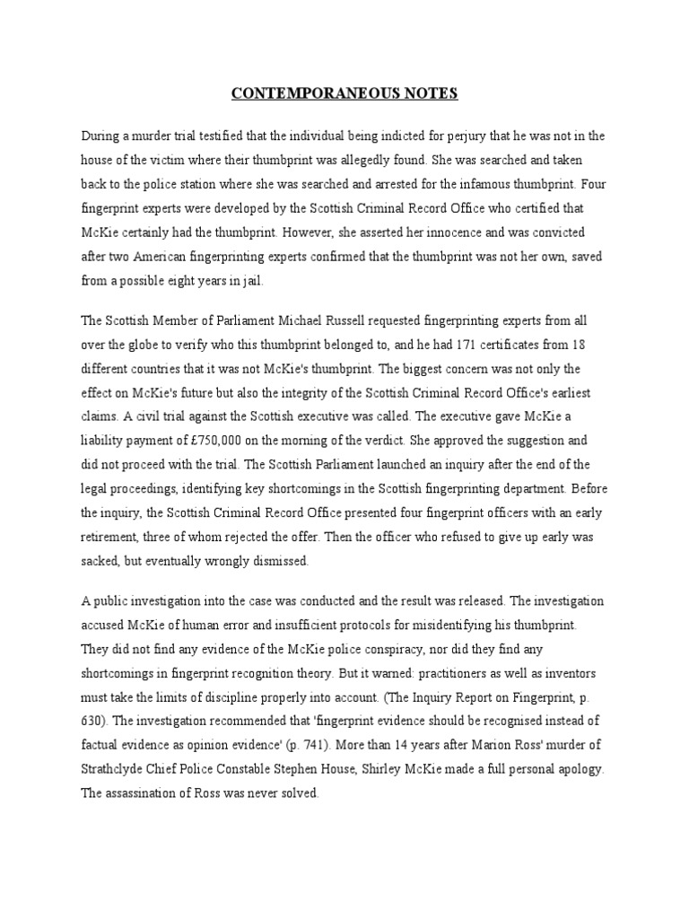 Scottish Fingerprint Controversy | PDF | Social Science | Law