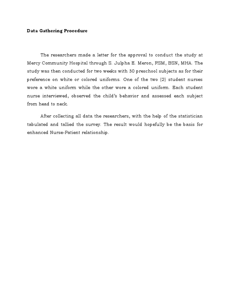 Data Gathering Procedure | PDF