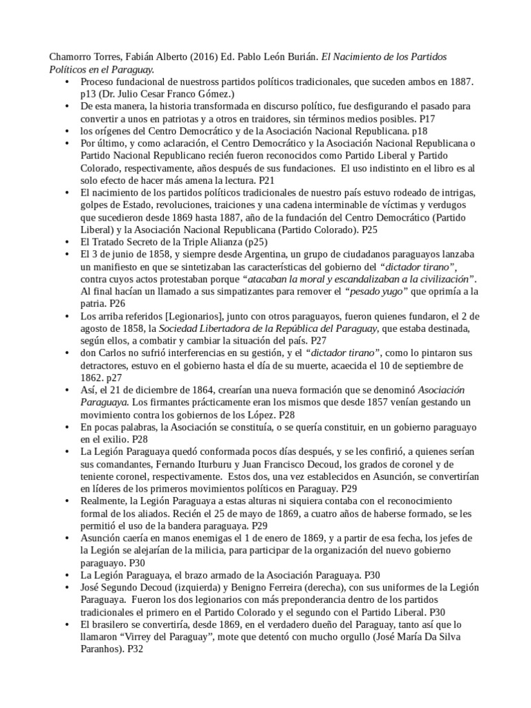 4 Paraguayan History Notes | PDF | Paraguay | Gobierno