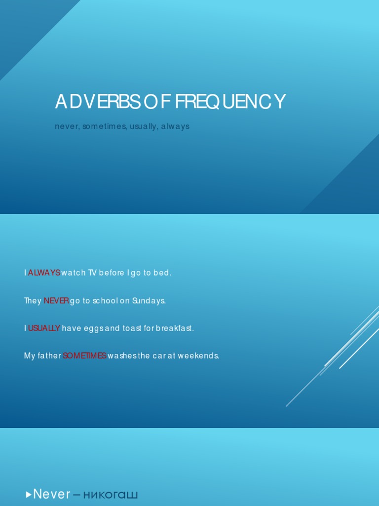Adverbs of Frequency: Understanding how often actions occur through ...