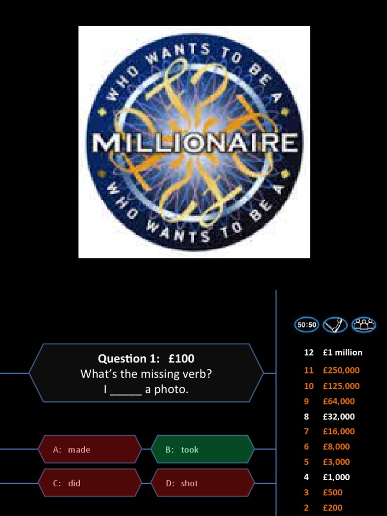 Who Wants To Be A Millionaire Activities Promoting Classroom Dynamics ...
