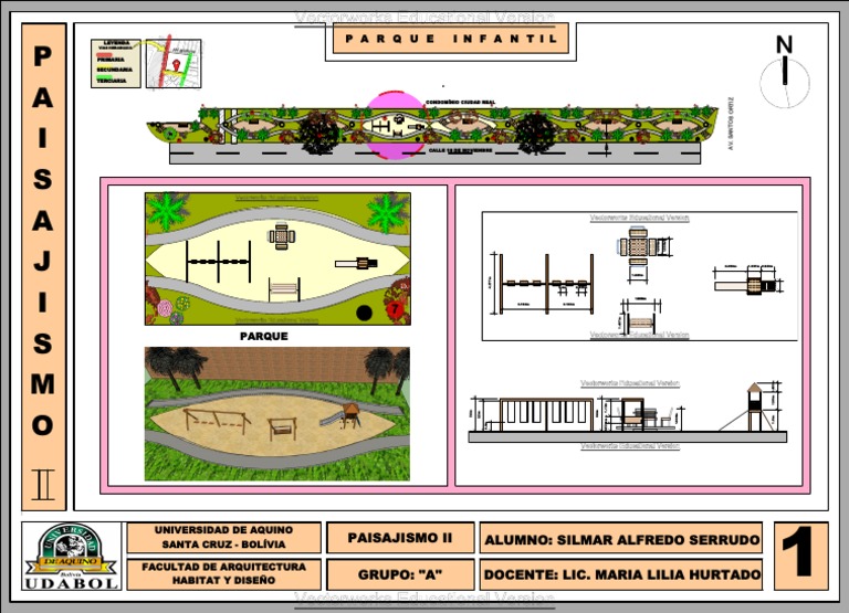 Parque Infantil Paisajismo Arquitectura Udabol | PDF | Agitación