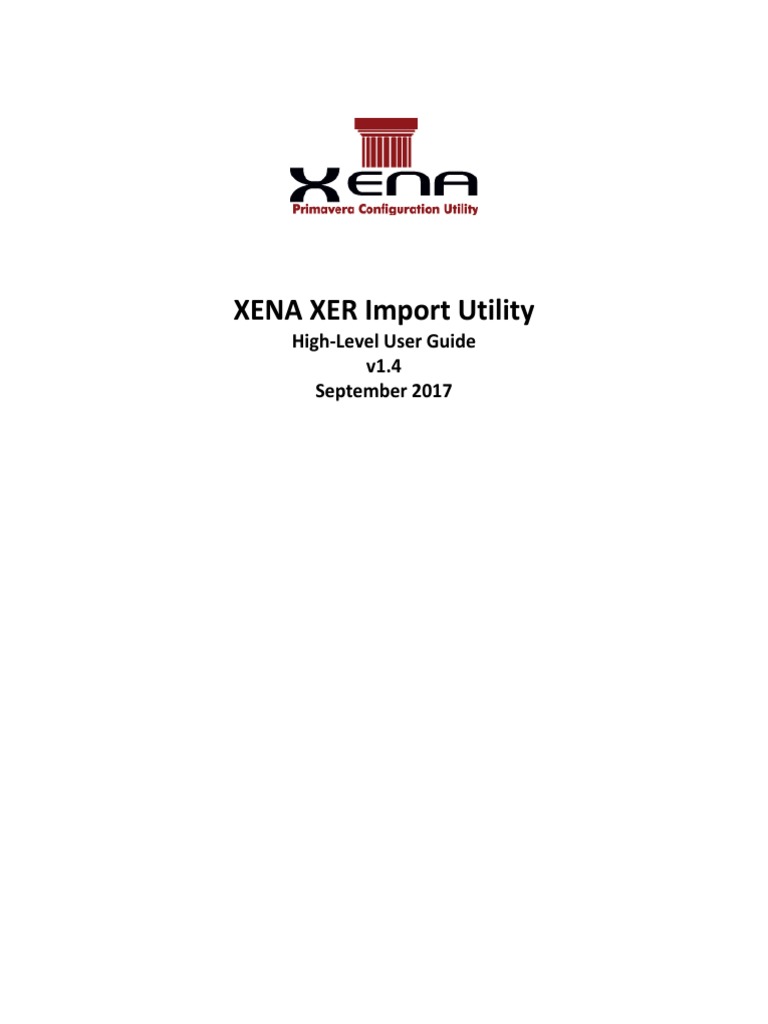 XENA XER Import Utility Guide | PDF | Scope (Computer Science) | Databases