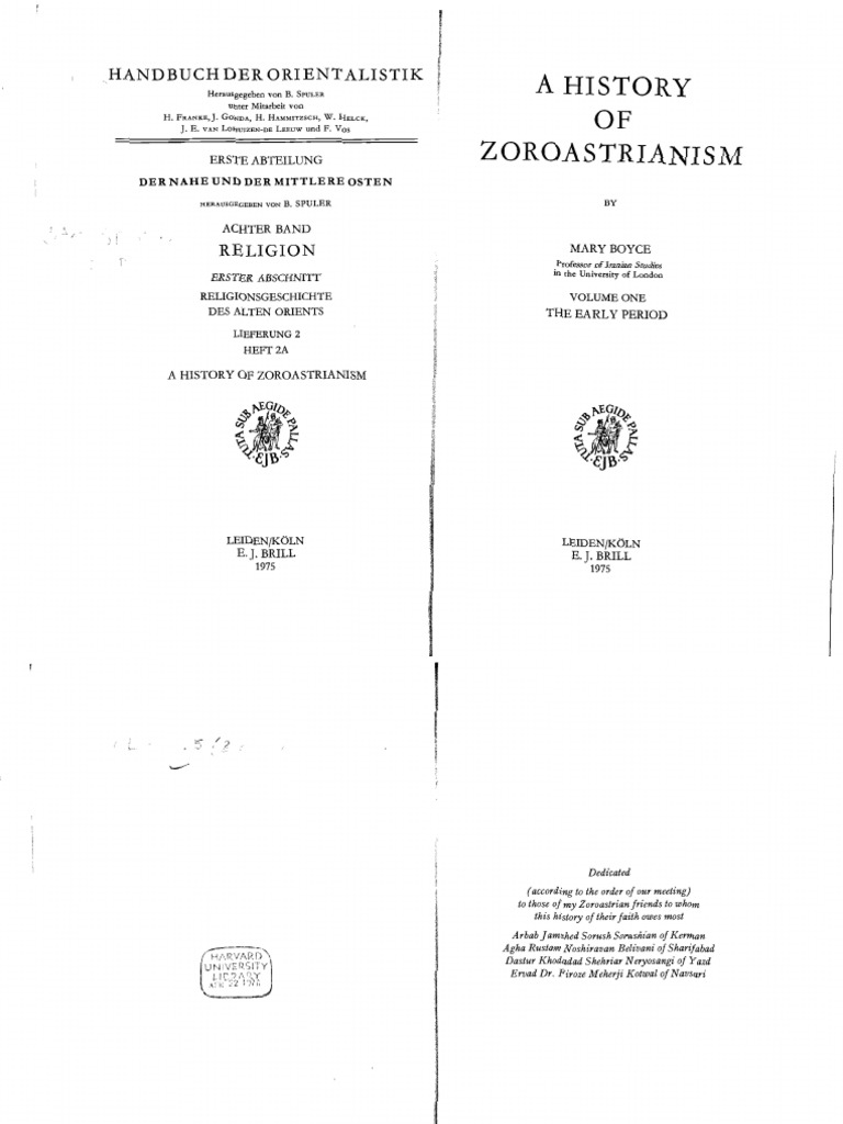 A History of Zoroastrianism I | PDF