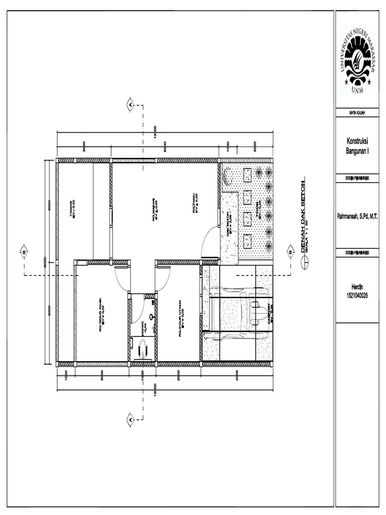 3 Denah Dak Beton | PDF