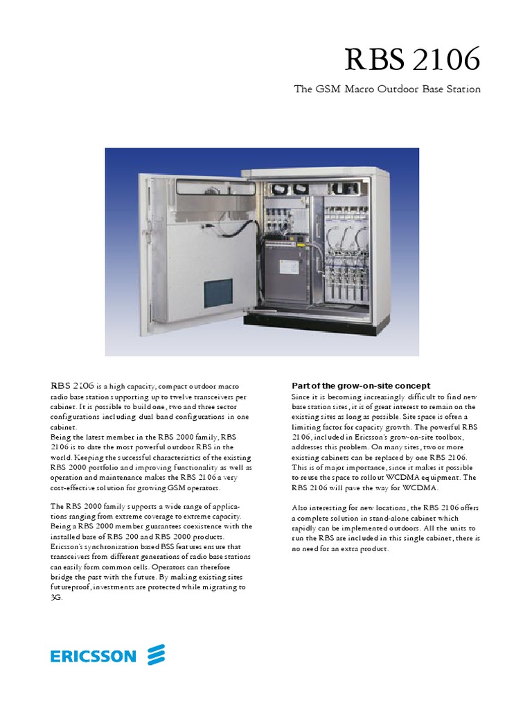 The GSM Macro Outdoor Base Station: Part of The Grow-On-Site Concept ...
