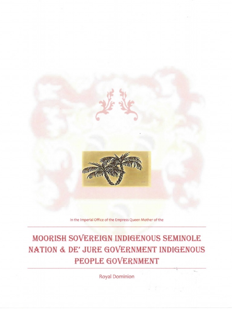 M S I Seminole Tribal Nation & de Jure Government Indigenous People ...