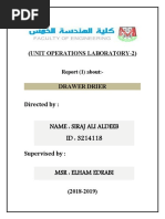 Tray Dryer Lab Report | PDF | Humidity | Heat Transfer