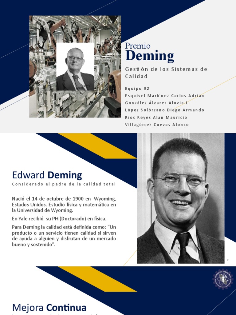 Equipo 2 - Premio Deming | PDF | Calidad (comercial) | Gestión de la ...