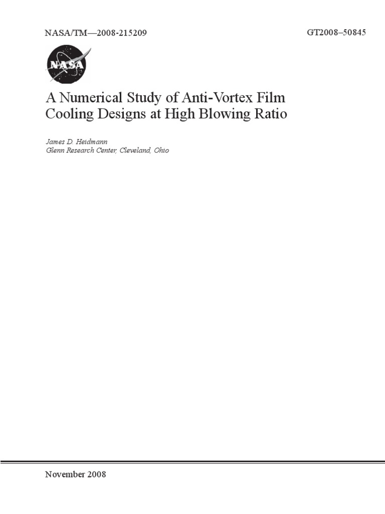 Nasa Vortex Cooling | PDF | Jet Engine | Vortices