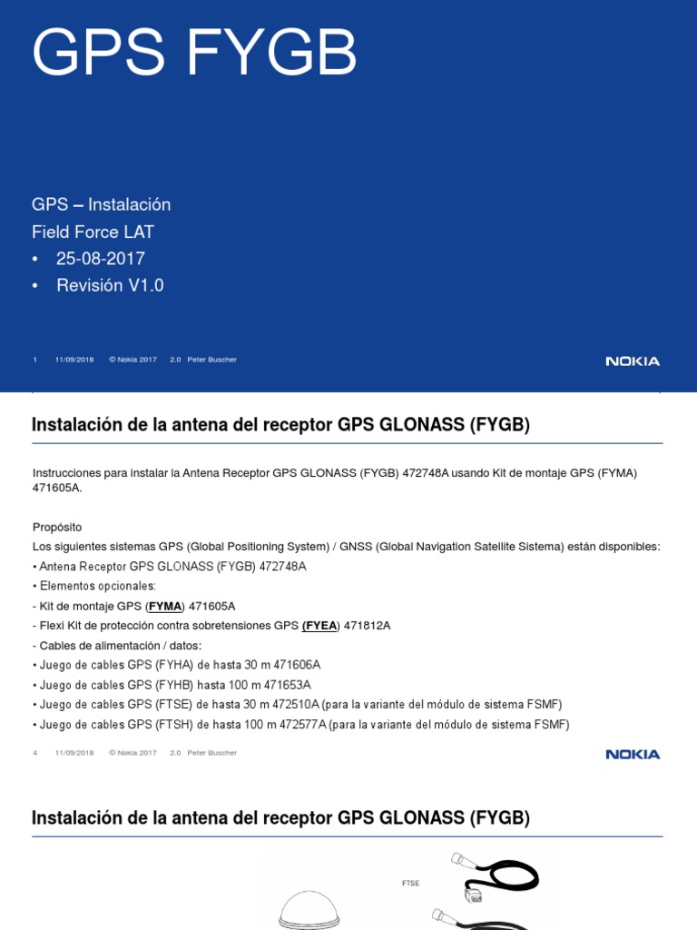 GPS FYGB Instalación V1.0.ESPAÑOL NOKIA | PDF | Sistema de ...